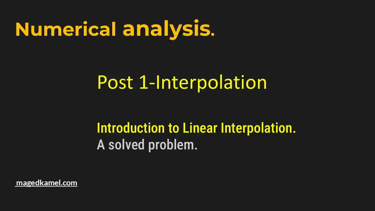 1- Easy introduction to the definition of Interpolation.